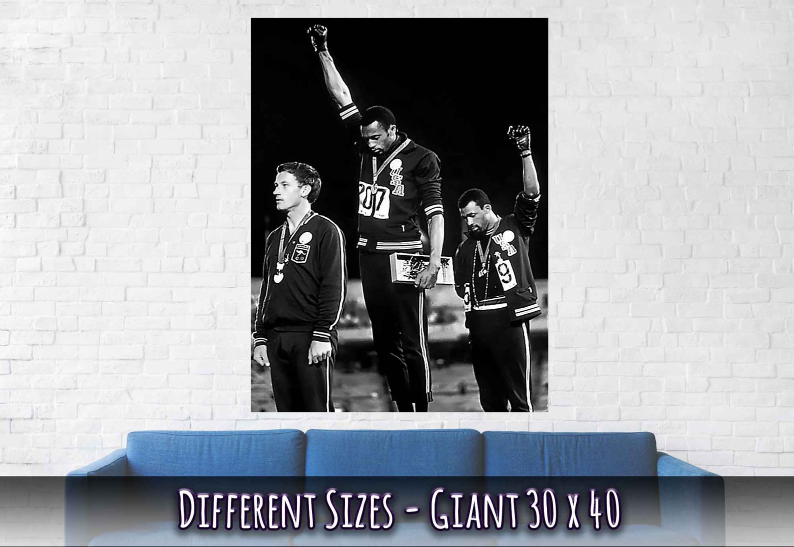 Black Power Salute Poster Famous Photo Print From 1968 Black - Etsy