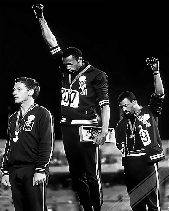 Black Power Salute Poster Famous Photo Print From 1968 Black - Etsy