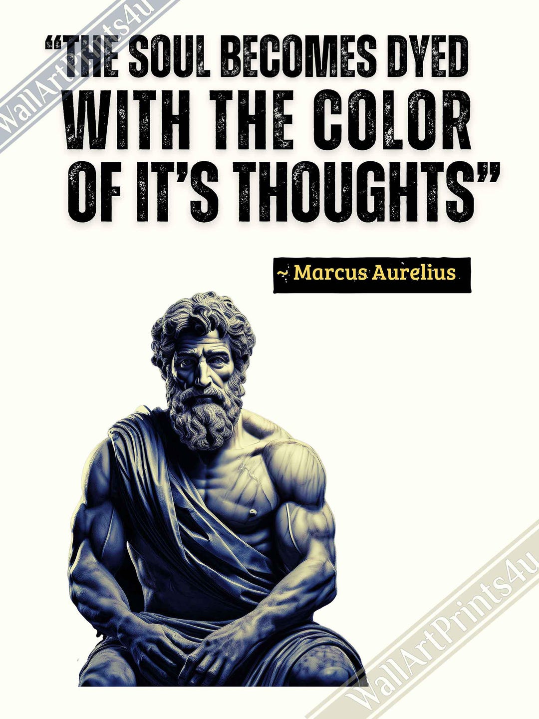 Marcus Aurelius Poster Inspirational Stoic Quote Ancient Wisdom Wall ...