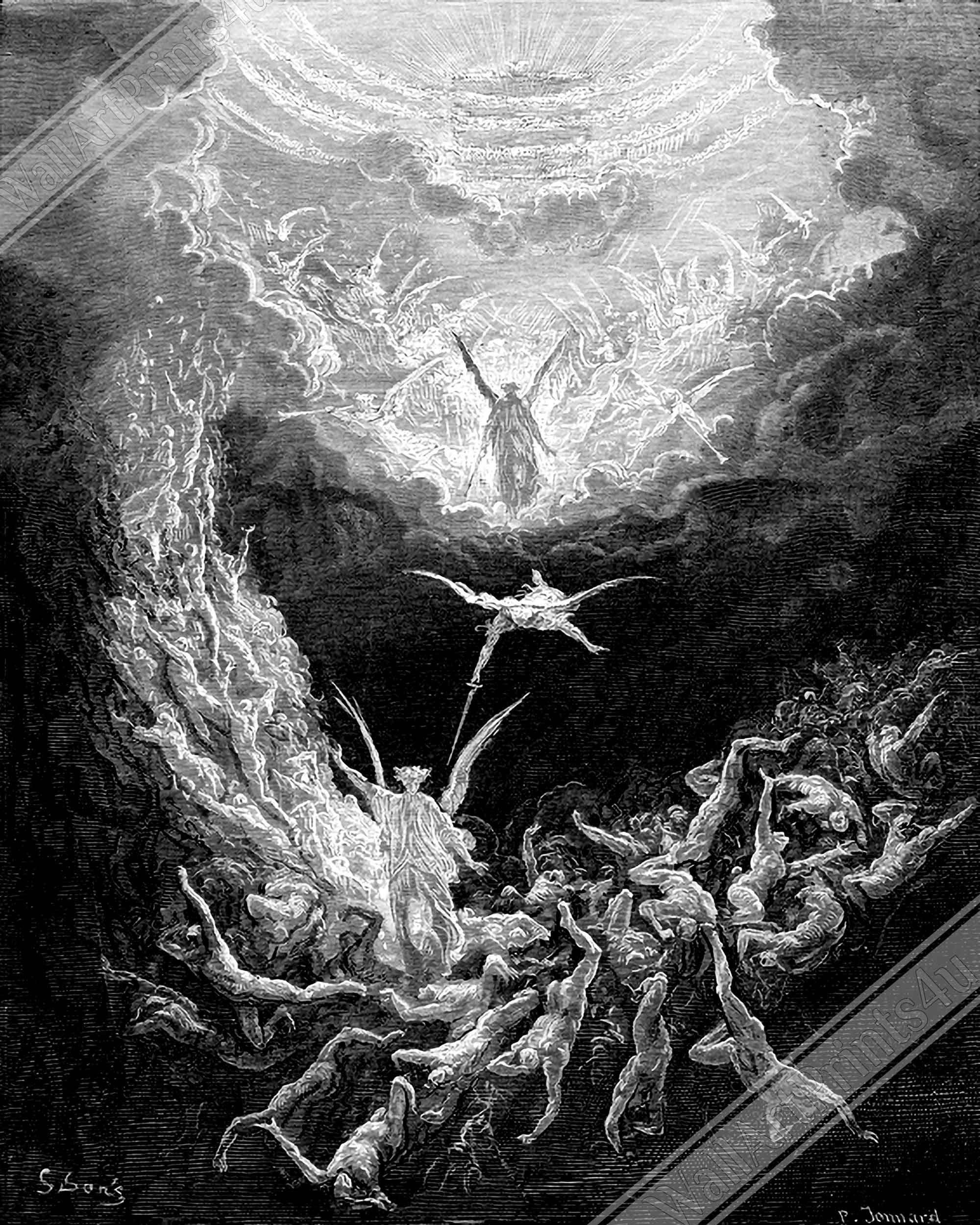 Gustave Dore Poster Last Judgement Print From La Grand - Etsy