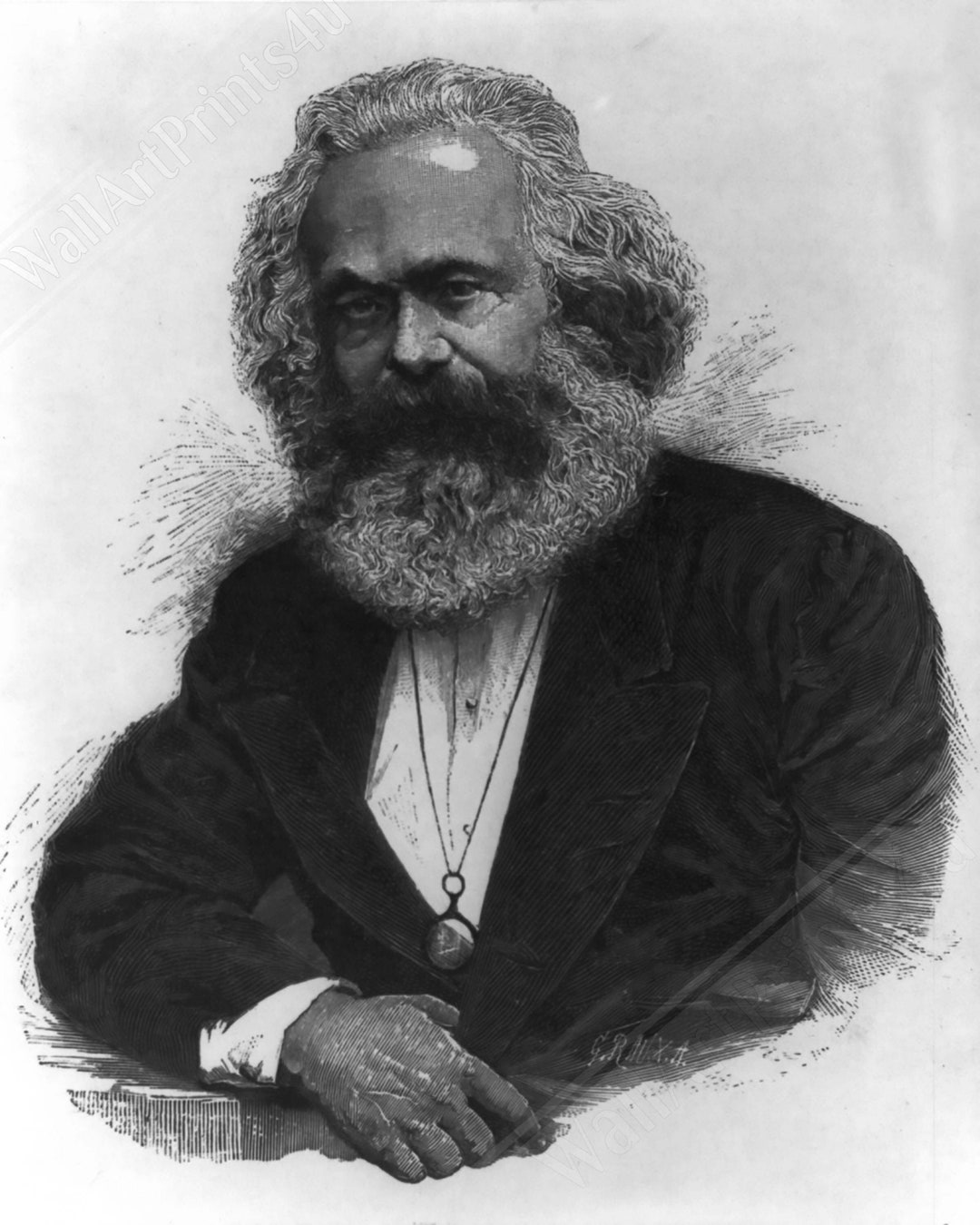 Karl Marx Poster, Socialist Revolutionary, Vintage Photo - Iconic Karl ...