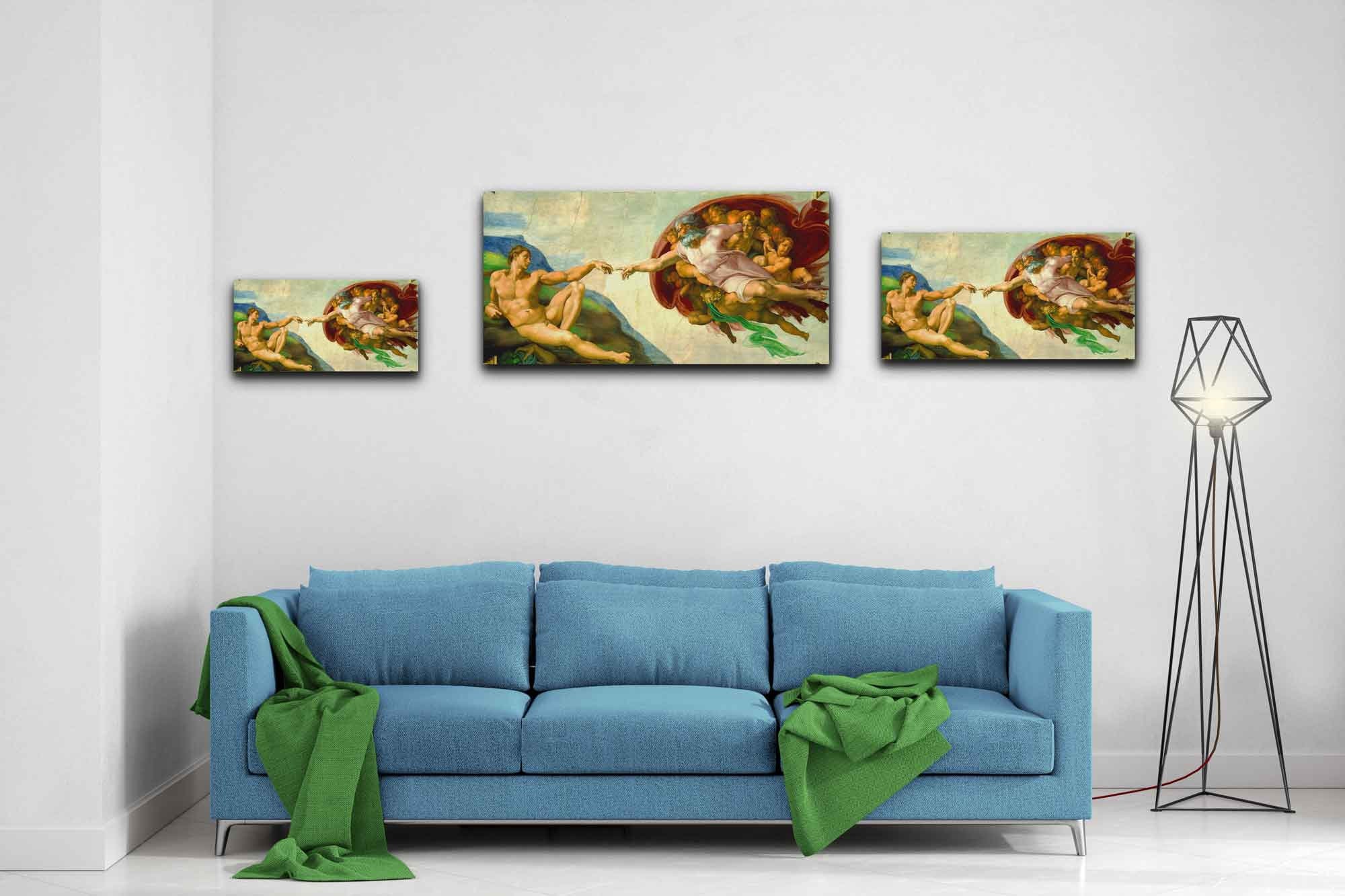 Creation Of Adam Canvas Print Michelangelo Creation Of Adam | Etsy