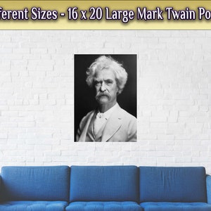Mark Twain Poster, American Writer Humorist - Iconic Mark Twain Print ...
