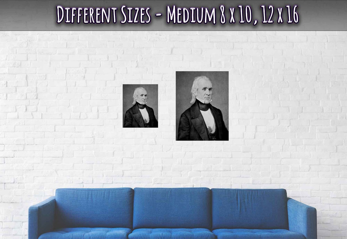 James K Polk Poster 11th President of Usa Vintage Portrait - Etsy