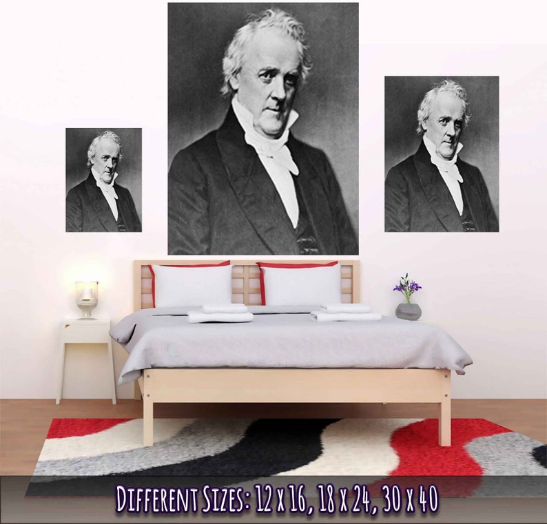James Buchanan Poster 15th President of Usa Vintage Portrait - Etsy