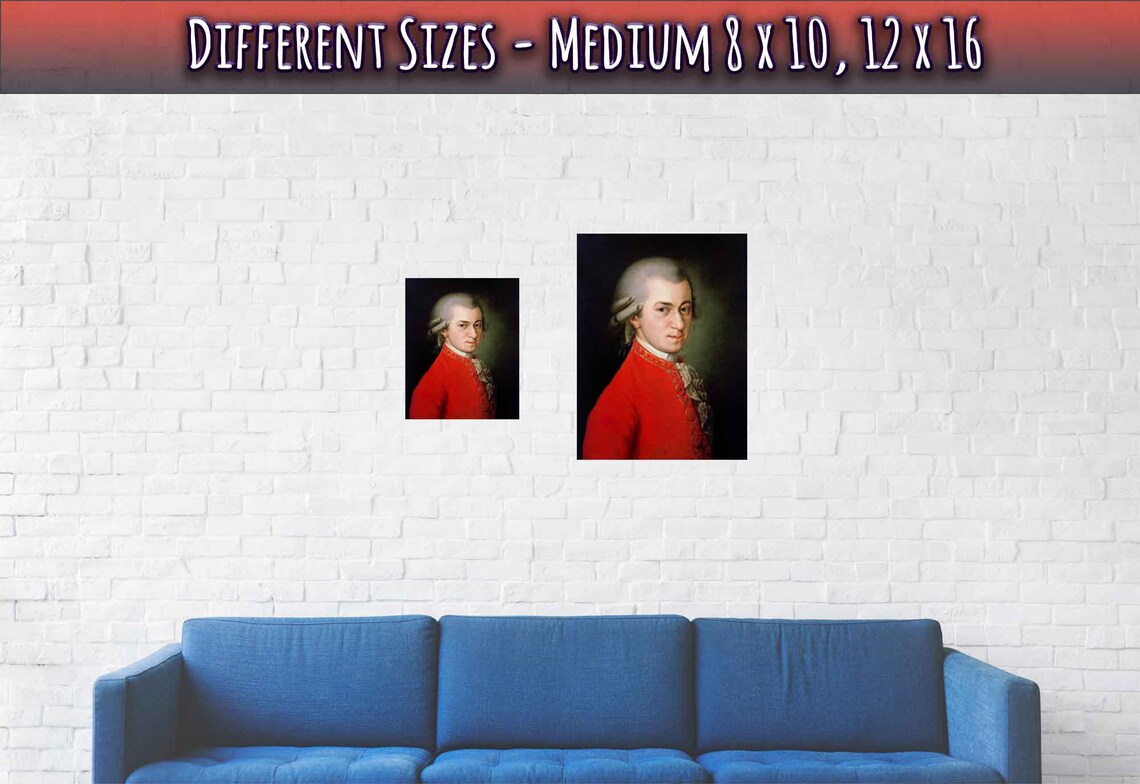 Mozart Poster 18th Century Composer Vintage Portrait Print - Etsy