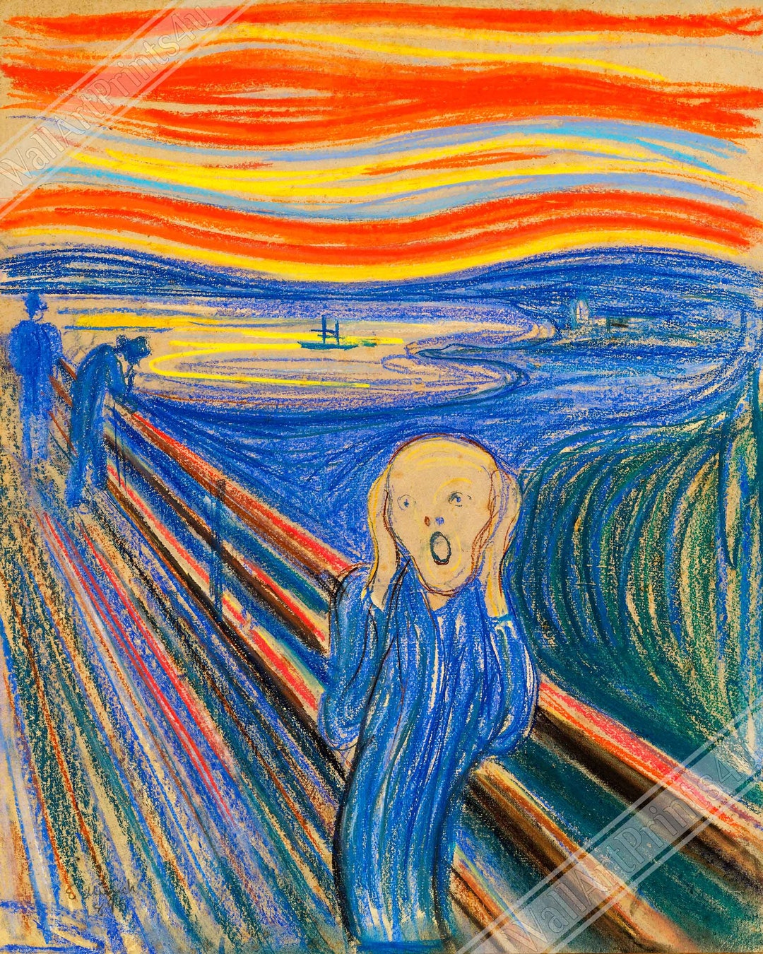 The Scream Poster, Pastel Version Edvard Munch 1893 - the Scream Print ...