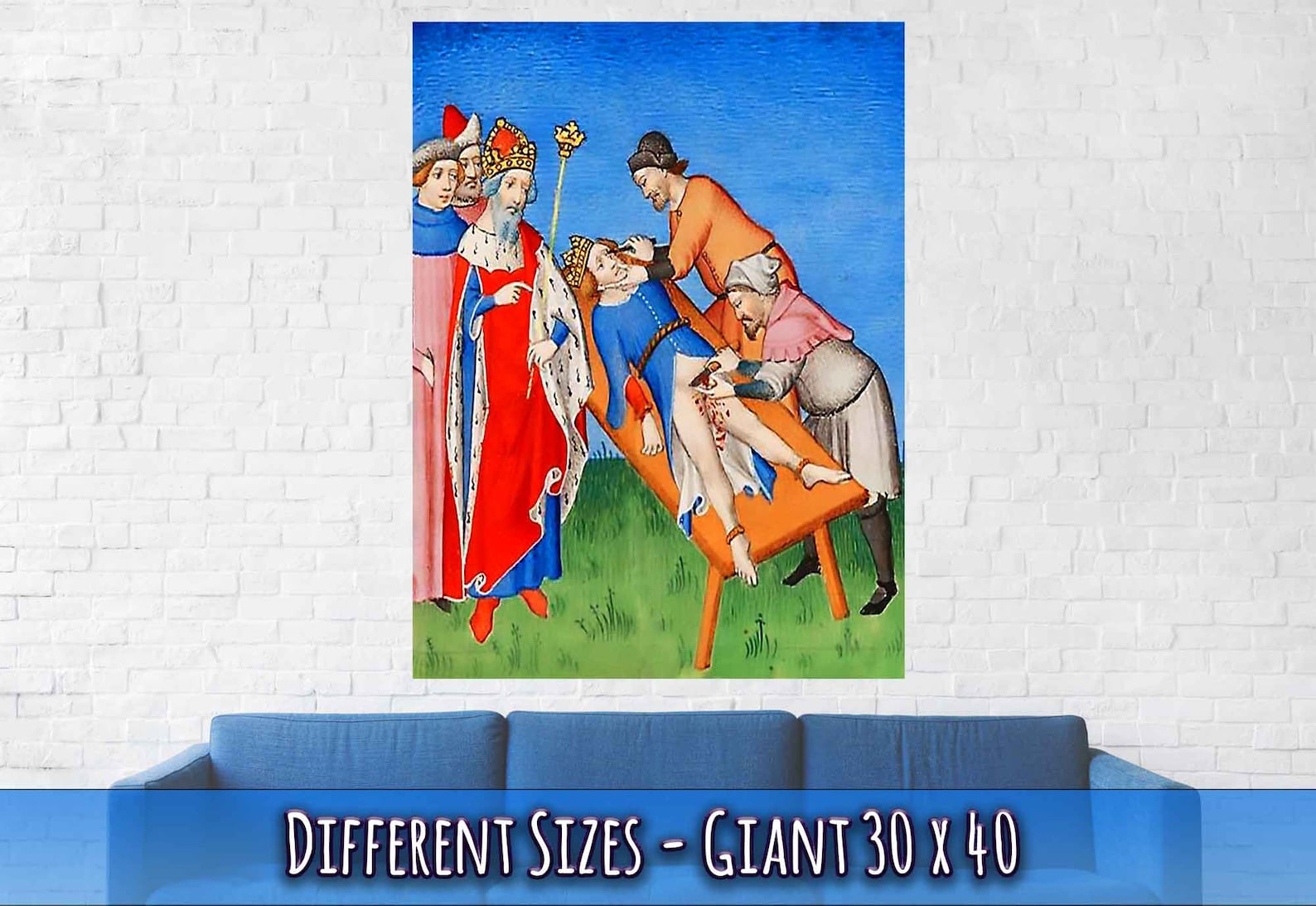 Medieval Torture Poster, Castration & Blinding of William III - Etsy