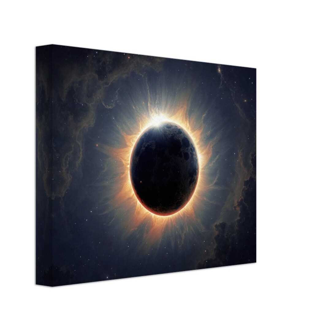 Solar Eclipse Canvas Print - Etsy