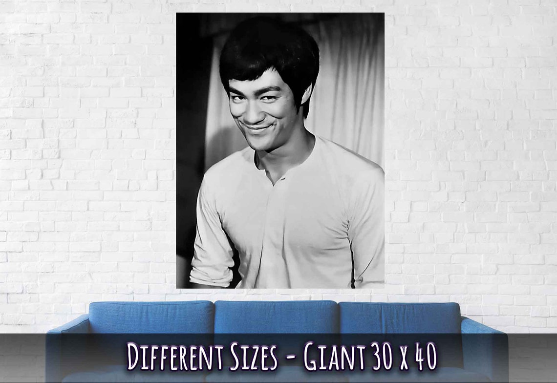 Bruce Lee Poster Martial Artist Vintage Photo Portrait Bruce | Etsy
