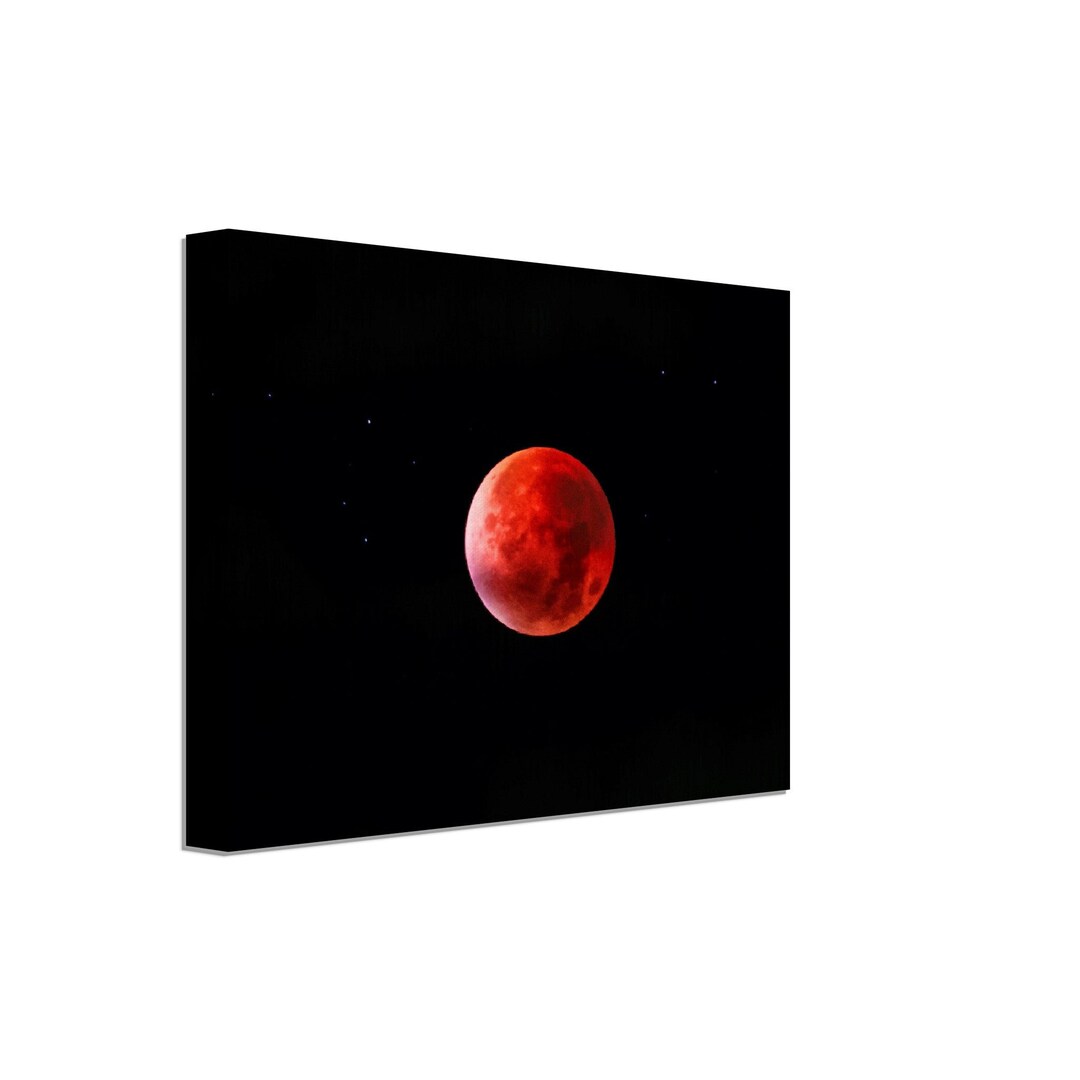 Blood Moon Canvas Lunar Eclipse Blood Moon Canvas Print - Etsy