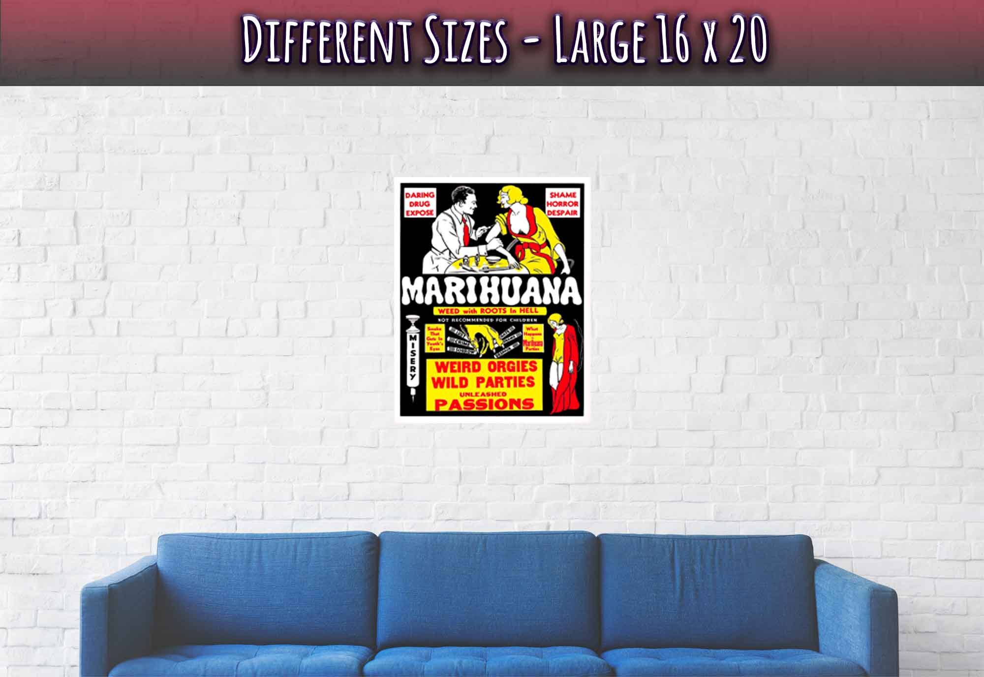 Marijuana Propaganda Poster scary Cannabis - Etsy Marijuana Propaganda Poster scary Cannabis - Etsy
