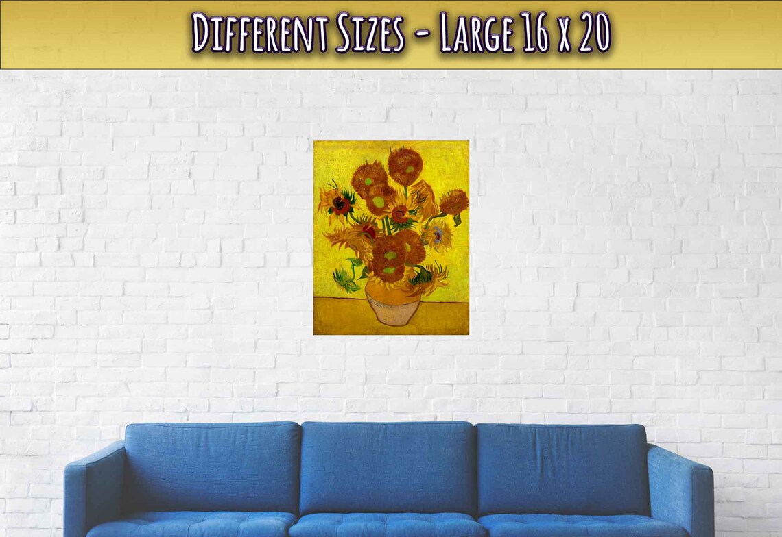 Sunflowers Poster Vincent Van Gogh Sunflower Series Print | Etsy