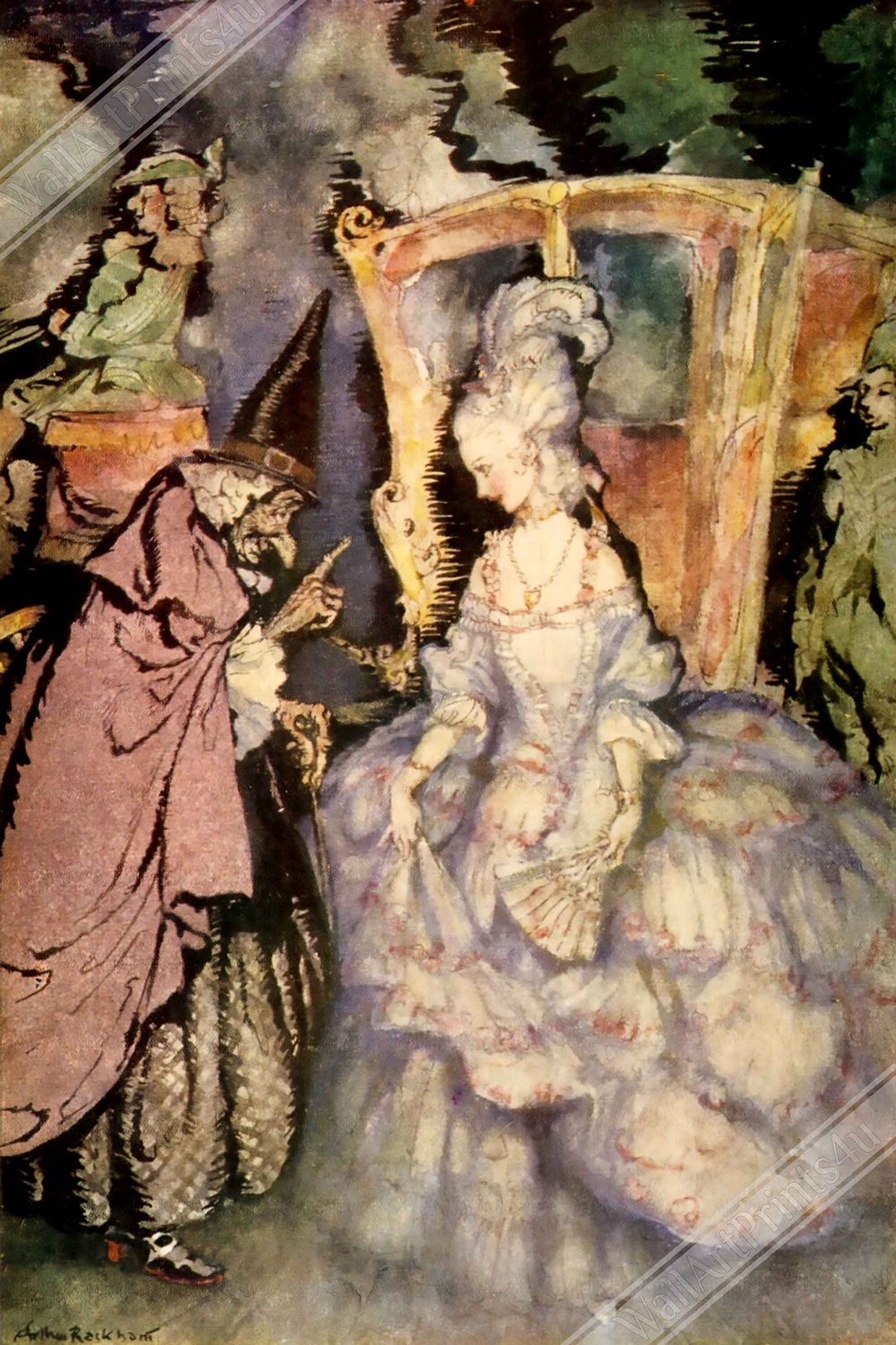 Arthur Rackham Cinderella Print: Vintage Fairy Tale Art From 1933 - Etsy