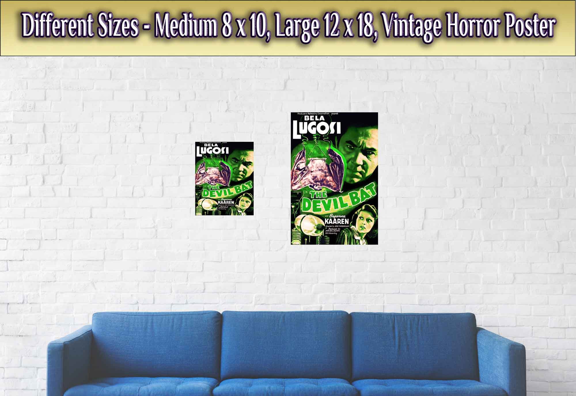 The Devil Bat Poster: Vintage Horror Movie Art, Bela Lugosi - Etsy