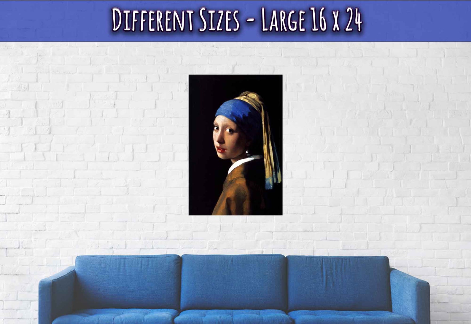 Girl With A Pearl Earring Poster Vintage Masterpiece Girl | Etsy