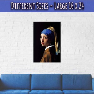 Girl With A Pearl Earring Poster, Vintage Masterpiece - Girl With A ...