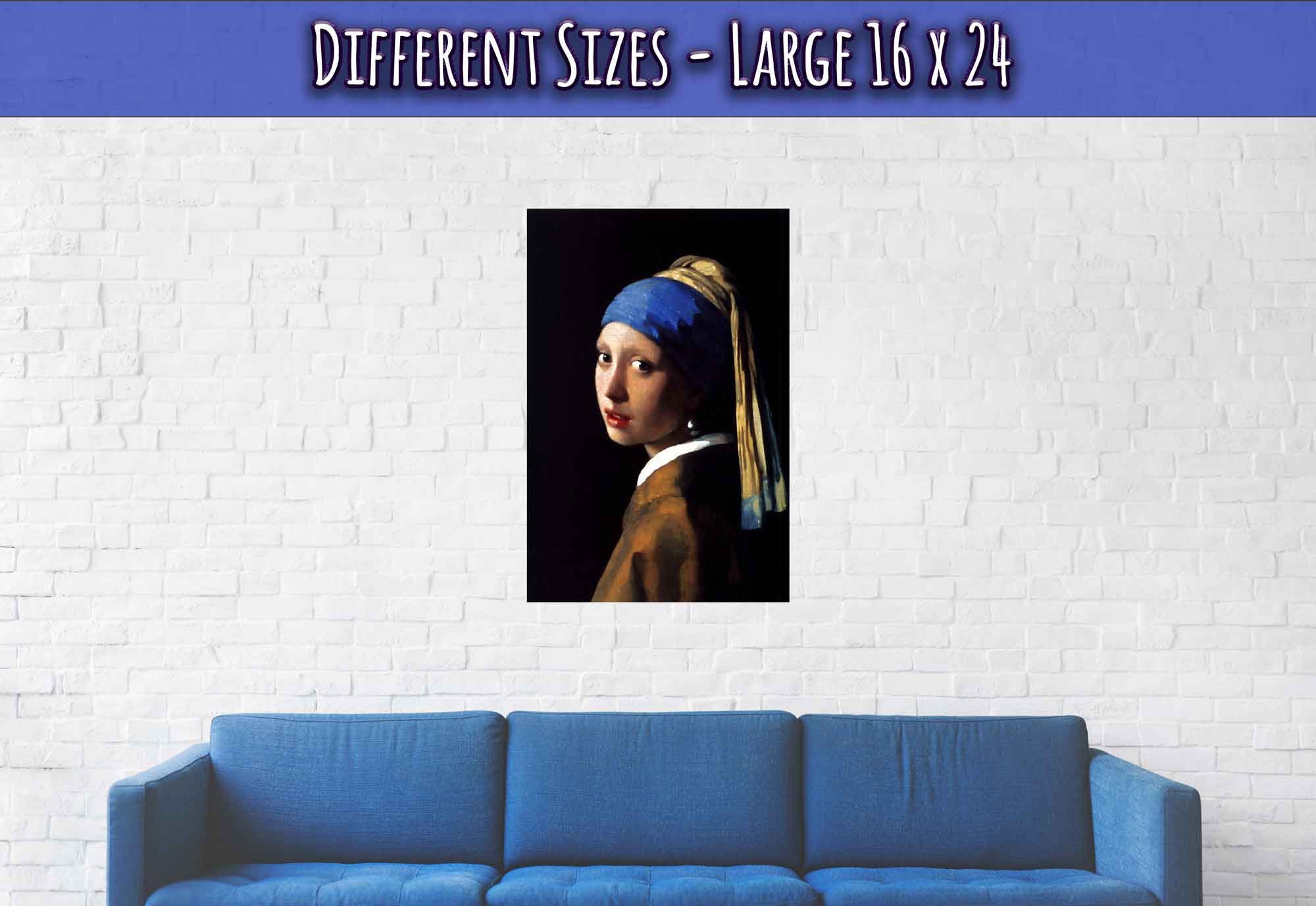 Girl With A Pearl Earring Poster Vintage Masterpiece Girl - Etsy