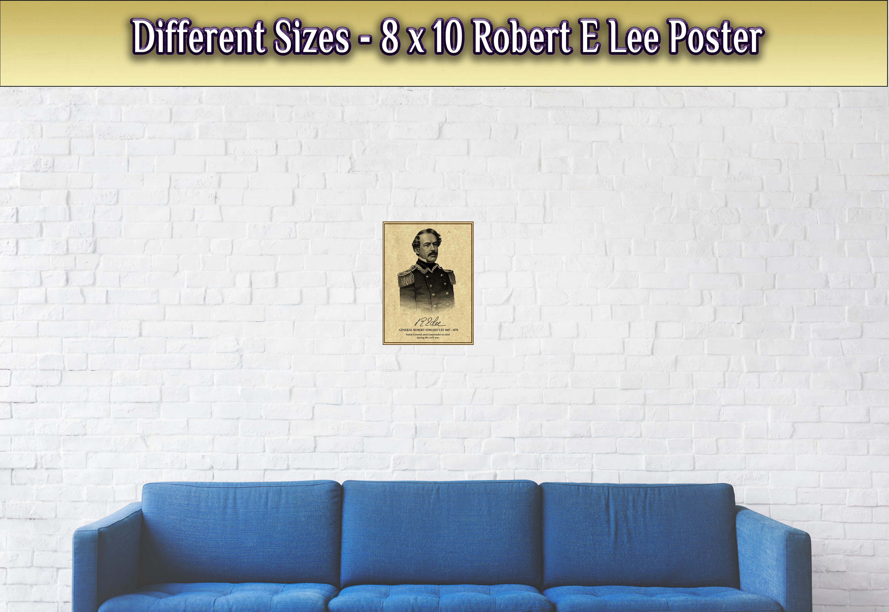 Robert E Lee Poster Civil War General Iconic Robert E Lee - Etsy