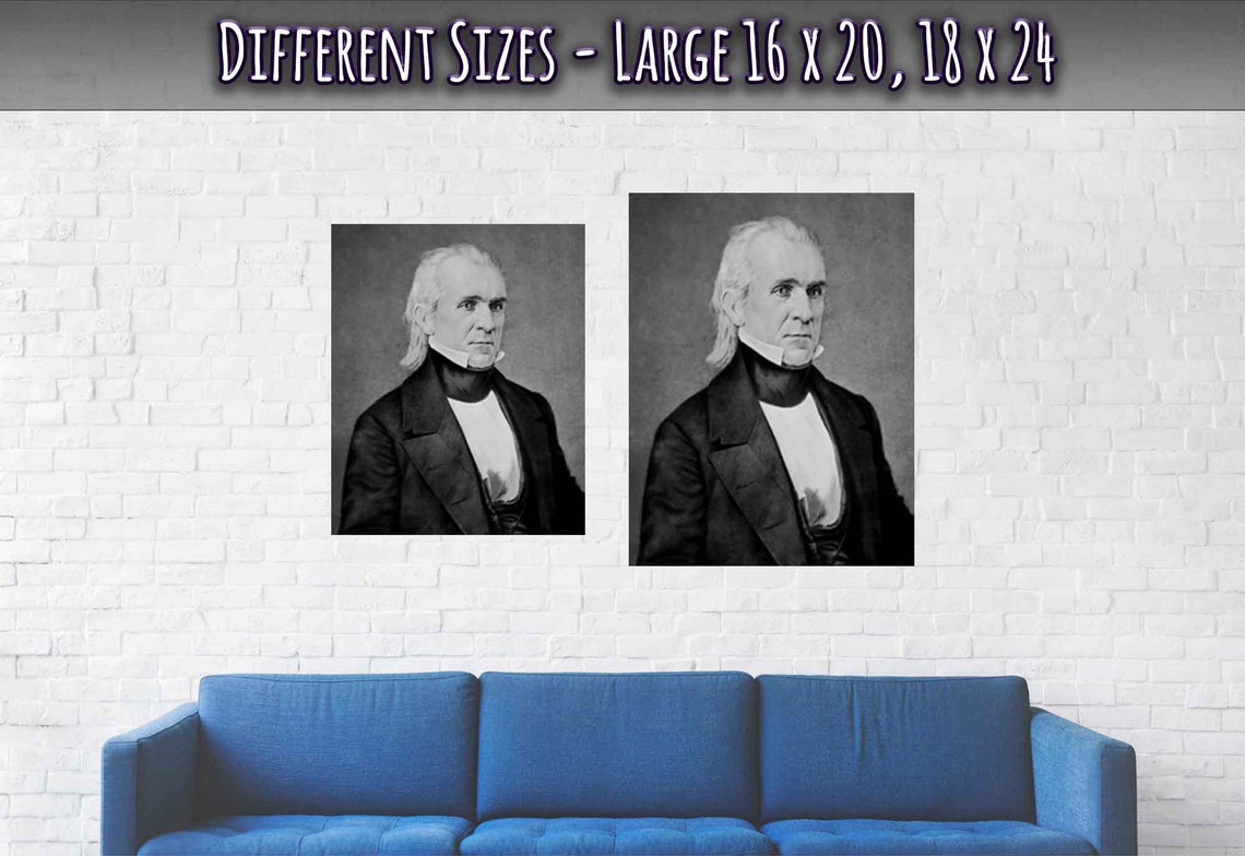 James K Polk Poster 11th President of Usa Vintage Portrait - Etsy