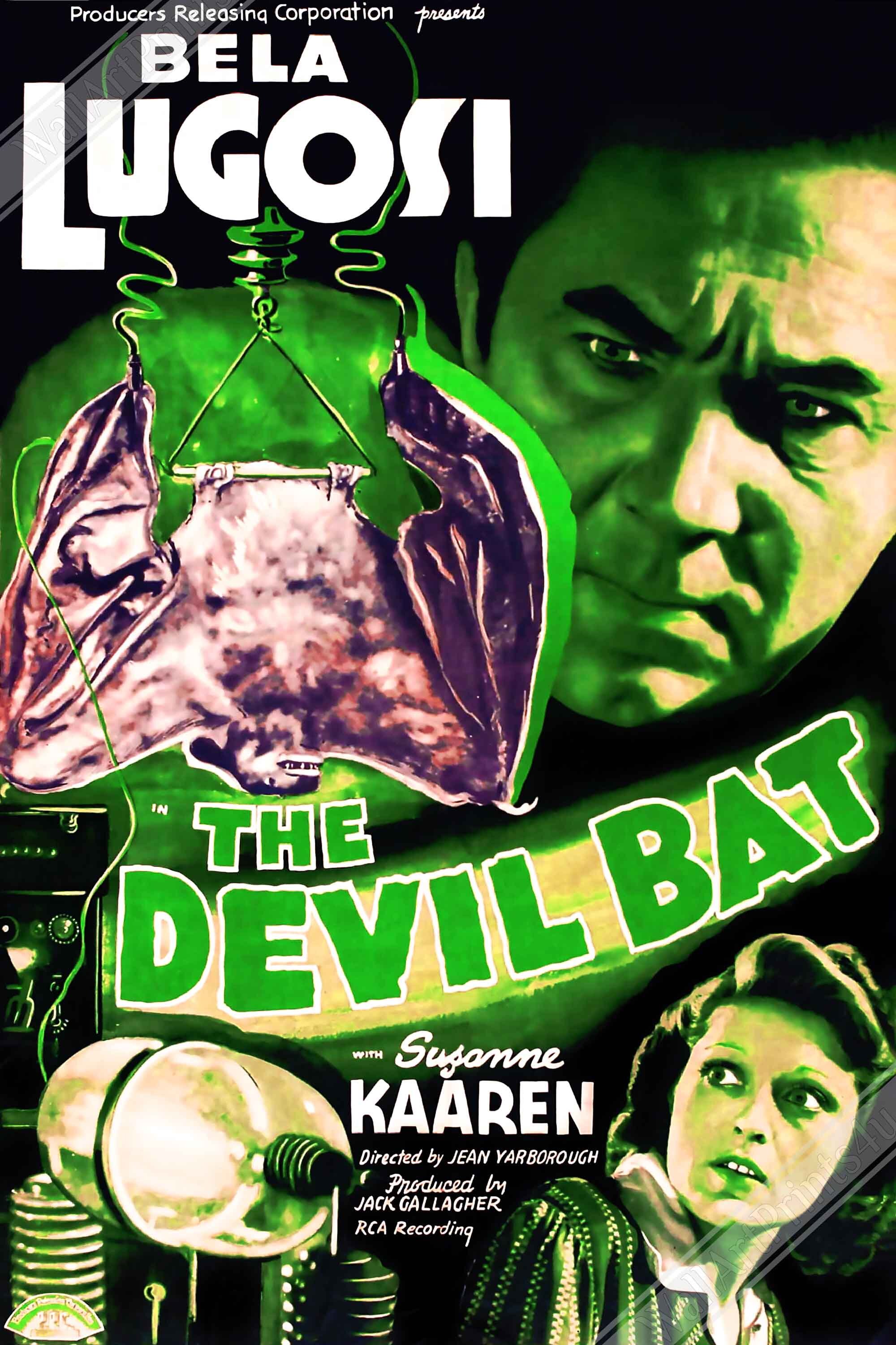 The Devil Bat Poster: Vintage Horror Movie Art, Bela Lugosi - Etsy