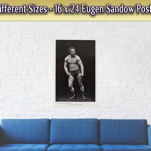 Eugen Sandow Poster, Victorian Bodybuilder, Vintage Photo Eugen Sandow ...