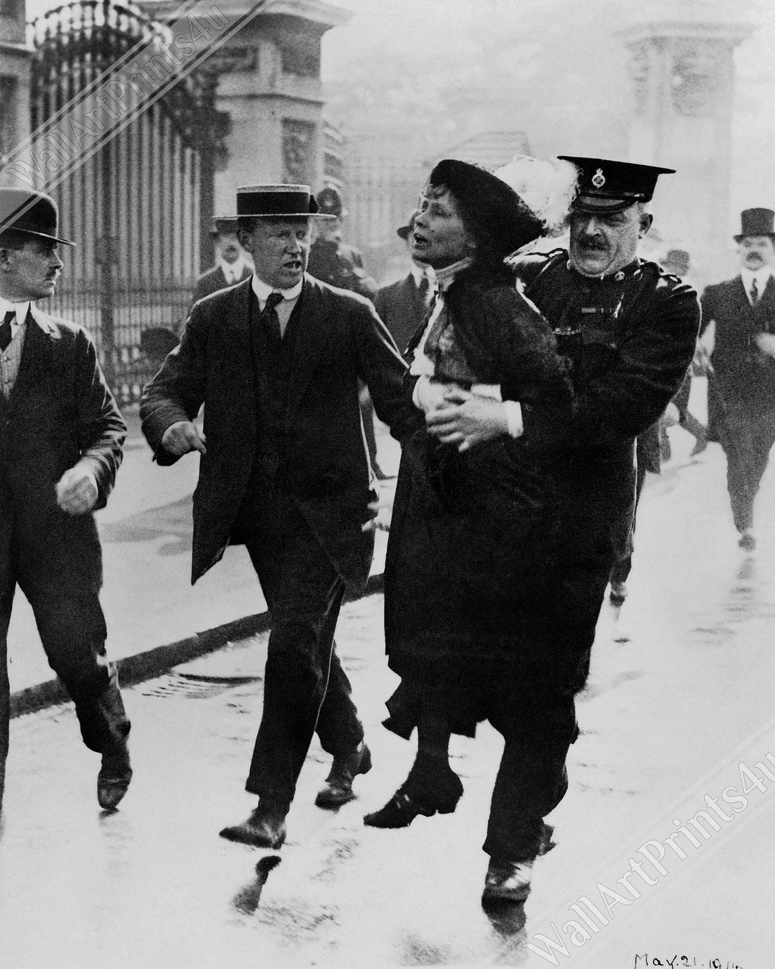Emmeline Pankhurst Poster Arrested Carried by Police Officer | Etsy