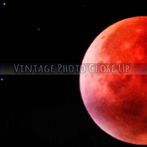 Blood Moon Poster Lunar Eclipse Blood Moon Print UK, EU USA Domestic ...