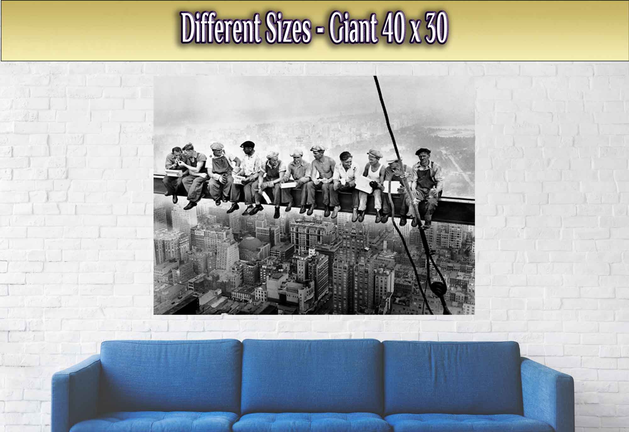 Lunch Atop A Skyscraper Poster Famous Photo Print From 1932 | Etsy