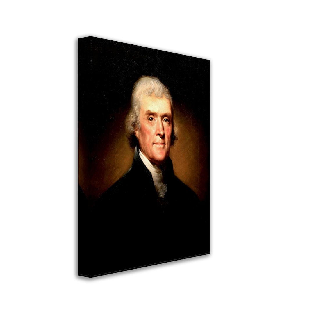 Thomas Jefferson Portrait Canvas Print: Vintage American History Art - Etsy
