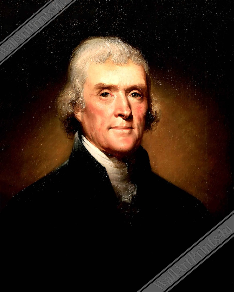 Thomas Jefferson Poster 3rd President of Usa Vintage - Etsy