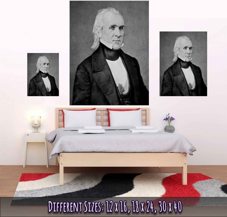 James K Polk Poster 11th President of Usa Vintage Portrait - Etsy