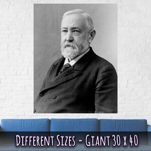 Benjamin Harrison Poster, 23rd President of Usa, Vintage Photo Portrait ...