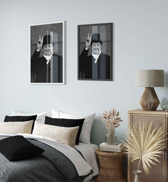Winston Churchill Framed Peace Sign V for Victory Framed | Etsy