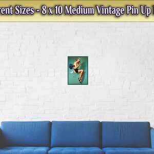 Vintage Pin up Girl Poster, on the Phone Cleaning - Gil Elvgren ...