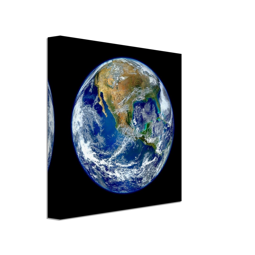 Planet Earth Canvas - Planet Earth Canvas Print North America Low Orbit ...