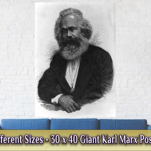 Karl Marx Poster, Socialist Revolutionary, Vintage Photo - Iconic Karl ...