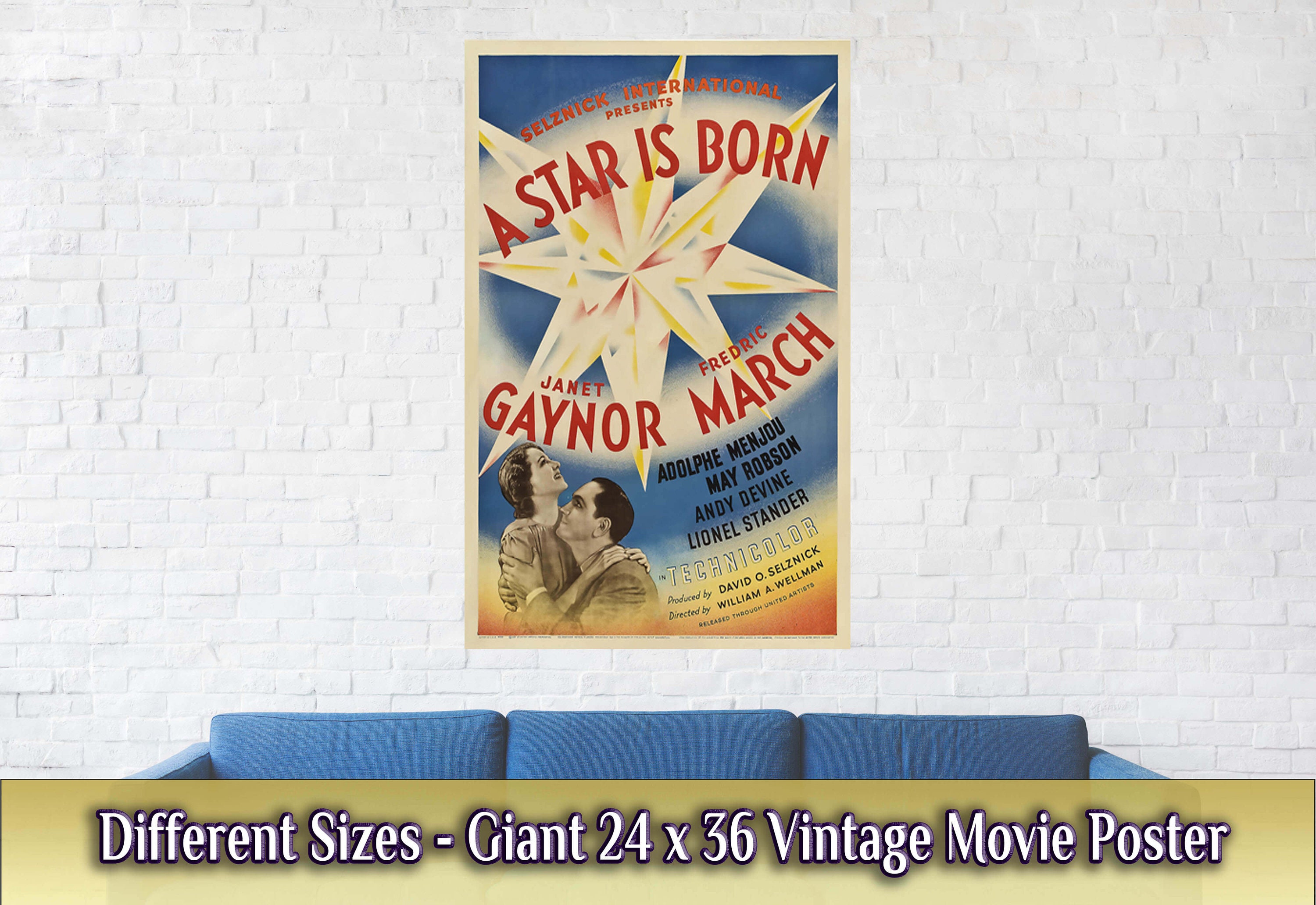 A Star is Born Poster Original Movie Poster 1937 Poster Film - Etsy UK