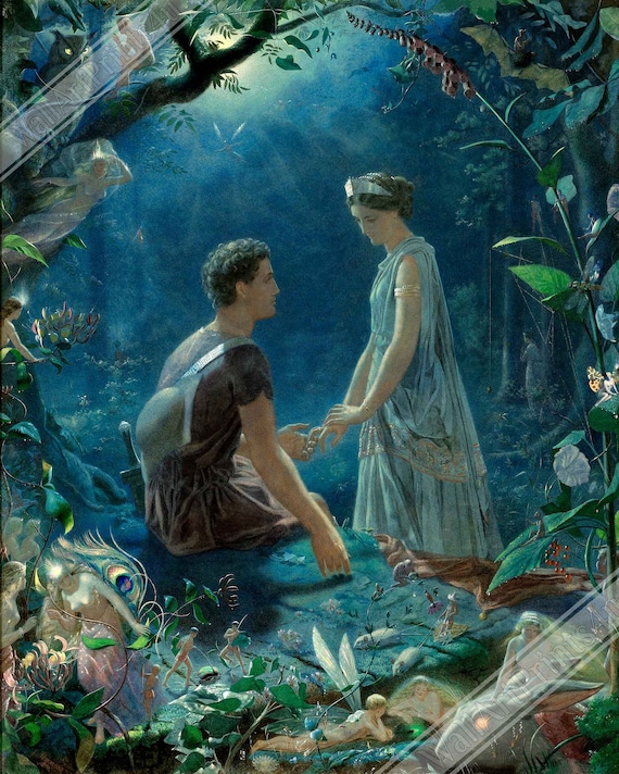 Midsummer Nights Dream Poster Print Hermia & Lysander in - Etsy