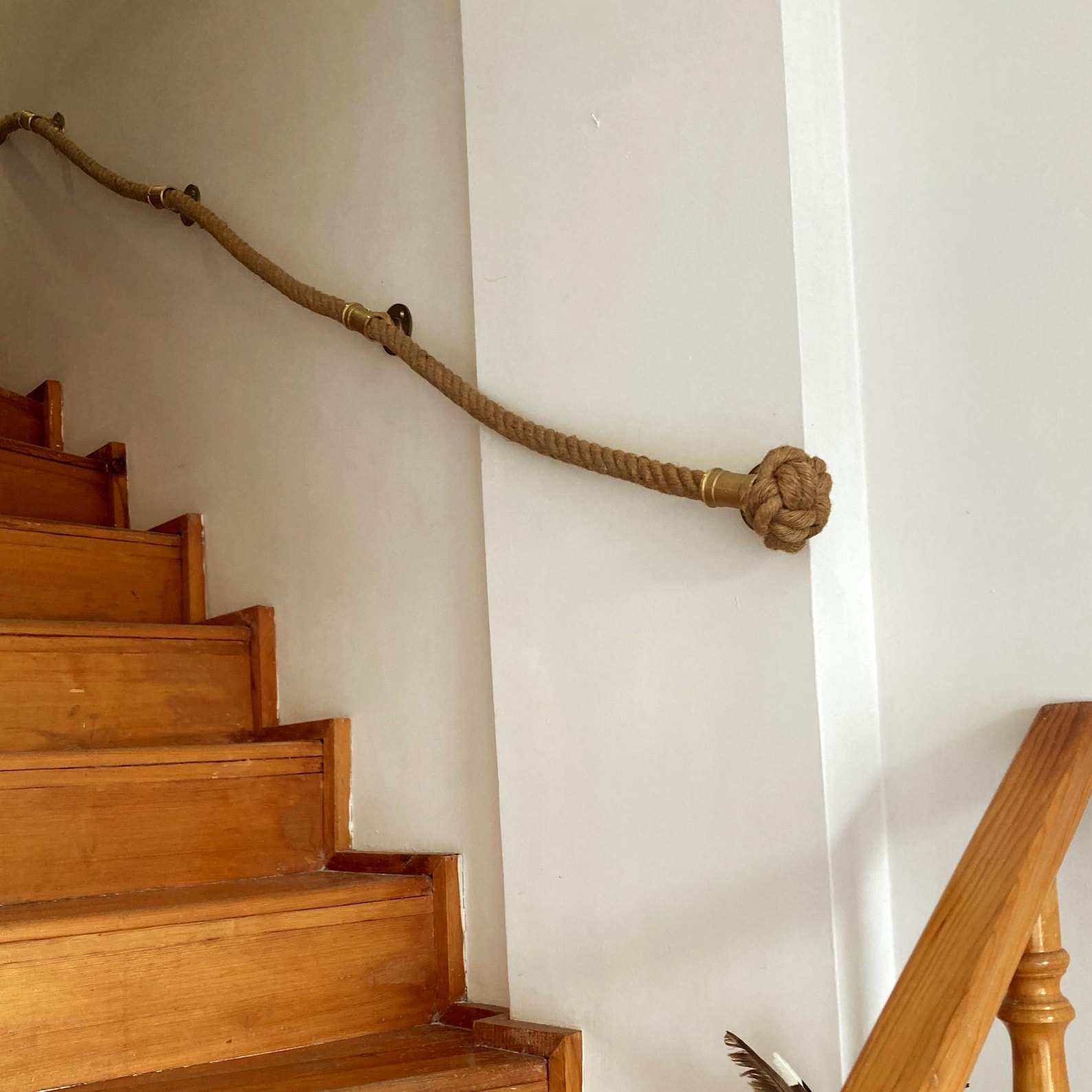 Nautical Rope Handrail System | Brass Pulleys | Handmade 4 Knot Styles ...