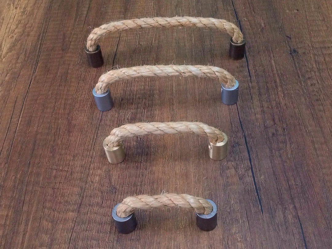 Nautical Sisal Soft Rope Drawer Pulls - for Drawers Doors and Cupboards ...