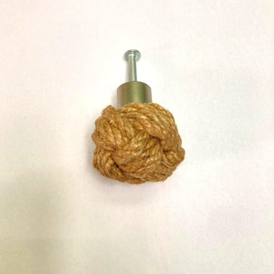 Nautical İnfinity Knot, Drawer Pulls - Brass & Rope Drawer Pulls ...