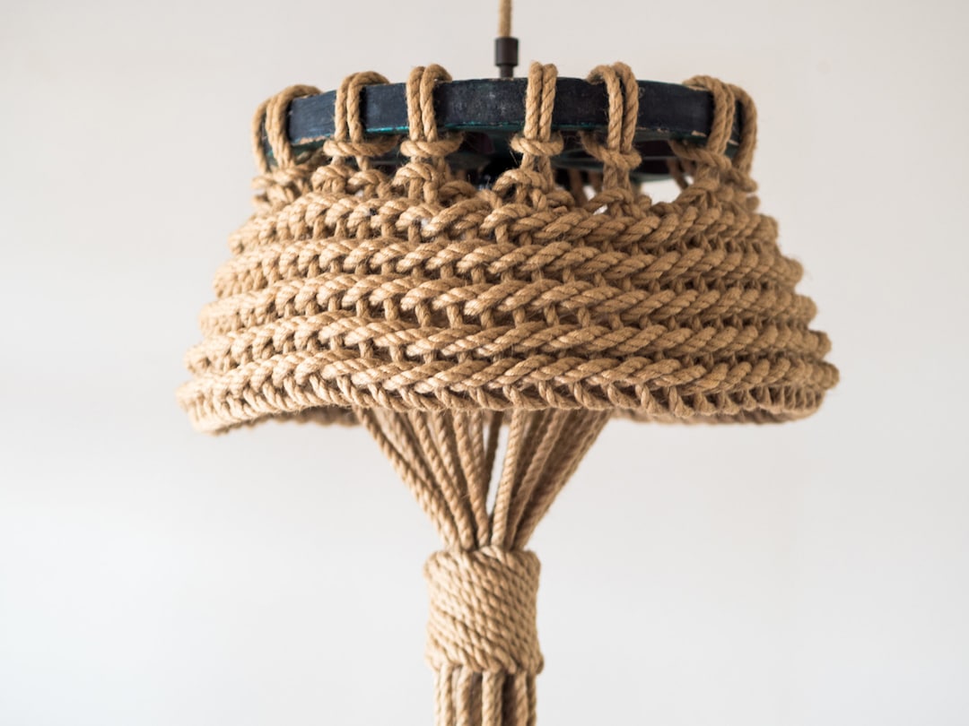 Matthew Walker Knot Lamp Natural Rope Ceiling Light Made From Reclaimed ...