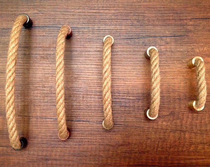 Rope Drawer Pull Boho Drawer Pulls Wicker Pulls Dresser Pulls Drawer ...