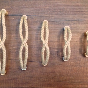 Brass & Rope Knot Drawer Pulls - Nautical Scandinavian Style - Beach ...