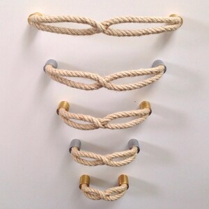Brass & Rope Knot Drawer Pulls - Nautical Scandinavian Style - Beach ...