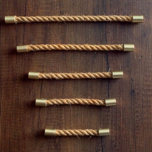 Nautical Sisal Rope Drawer Pulls for Drawers Doors and Cupboards ...