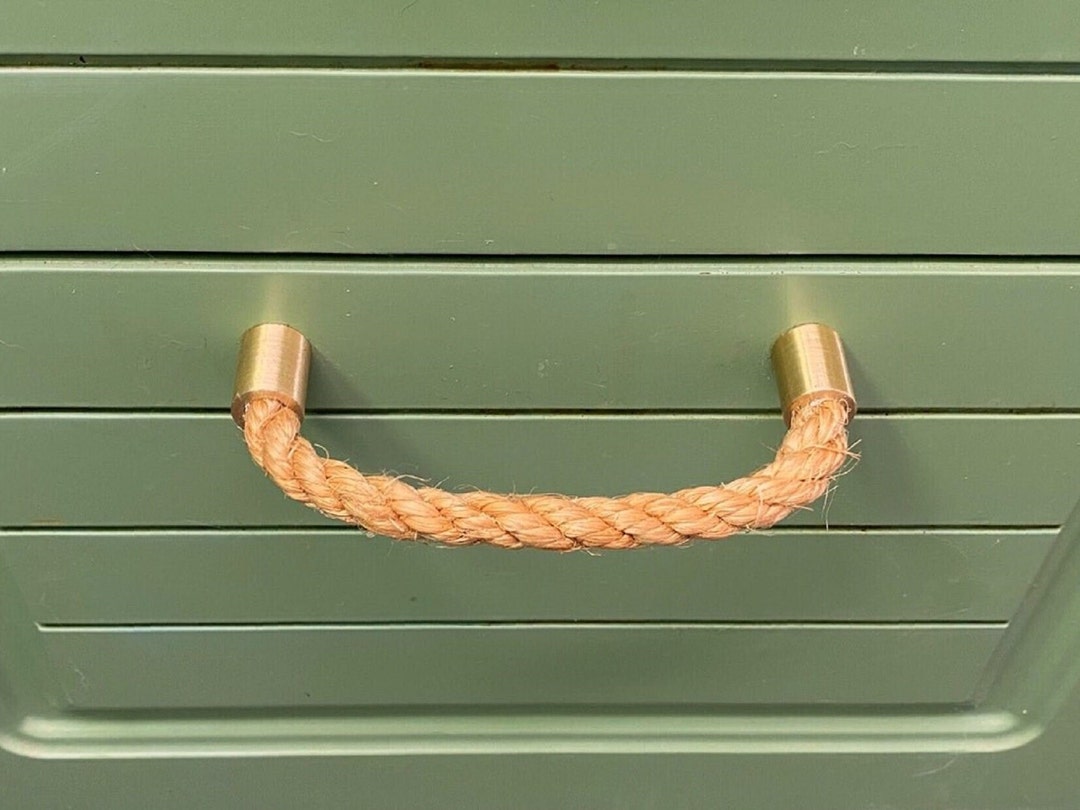 Nautical Sisal Rope Drawer Pulls for Drawers Doors and Cupboards ...