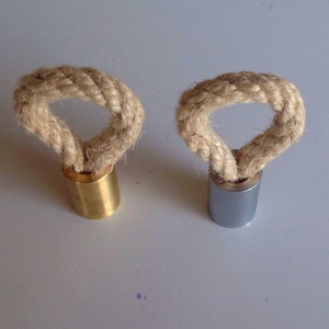 Nautical İnfinity Knot Drawer Pulls Brass & Rope Drawer - Etsy