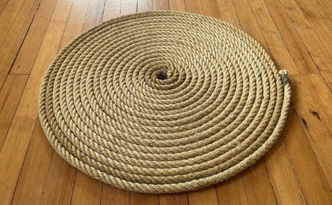Flemish Coil Mat 28 Handmade Traditional Nautical Spiral Mat Washable ...